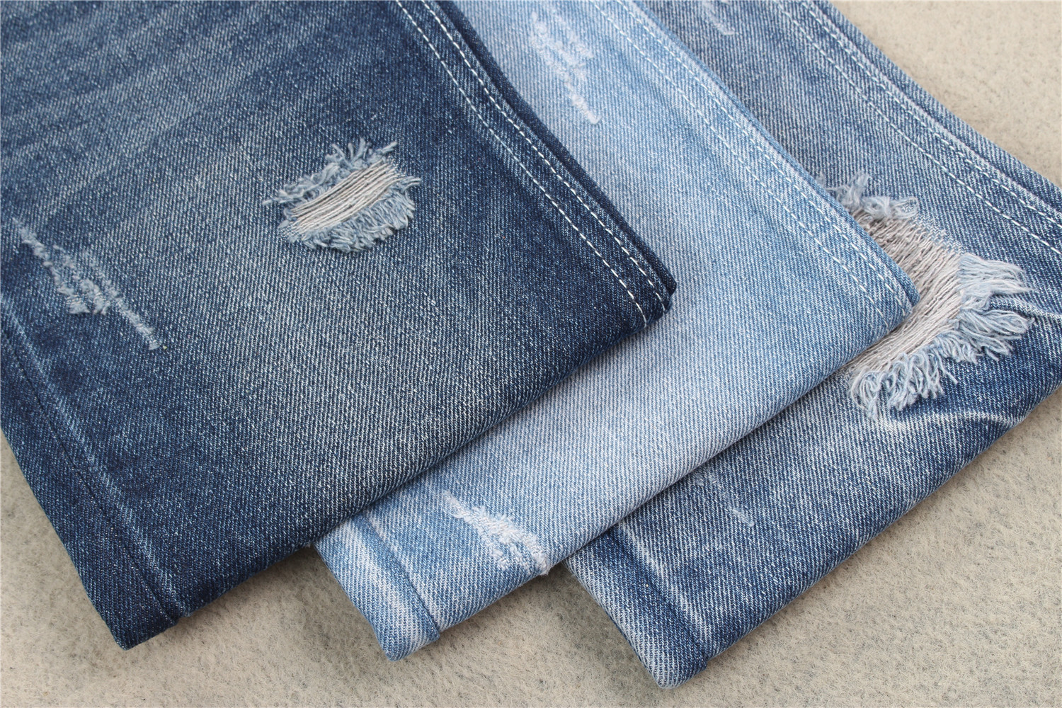 14 onzas, 100% algodón, peso pesado, tela de mezclilla cruda, material ...